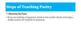 Teaching of Poetry | PDF