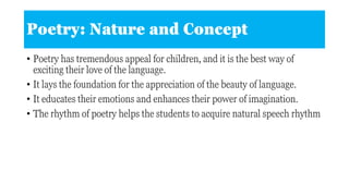 Teaching of Poetry | PDF