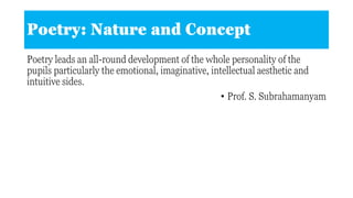 Teaching of Poetry | PDF