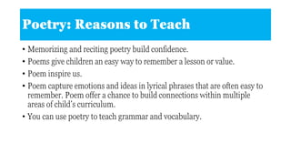 Teaching of Poetry | PDF
