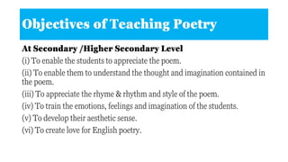 Teaching of Poetry | PDF