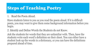 Teaching of Poetry | PDF