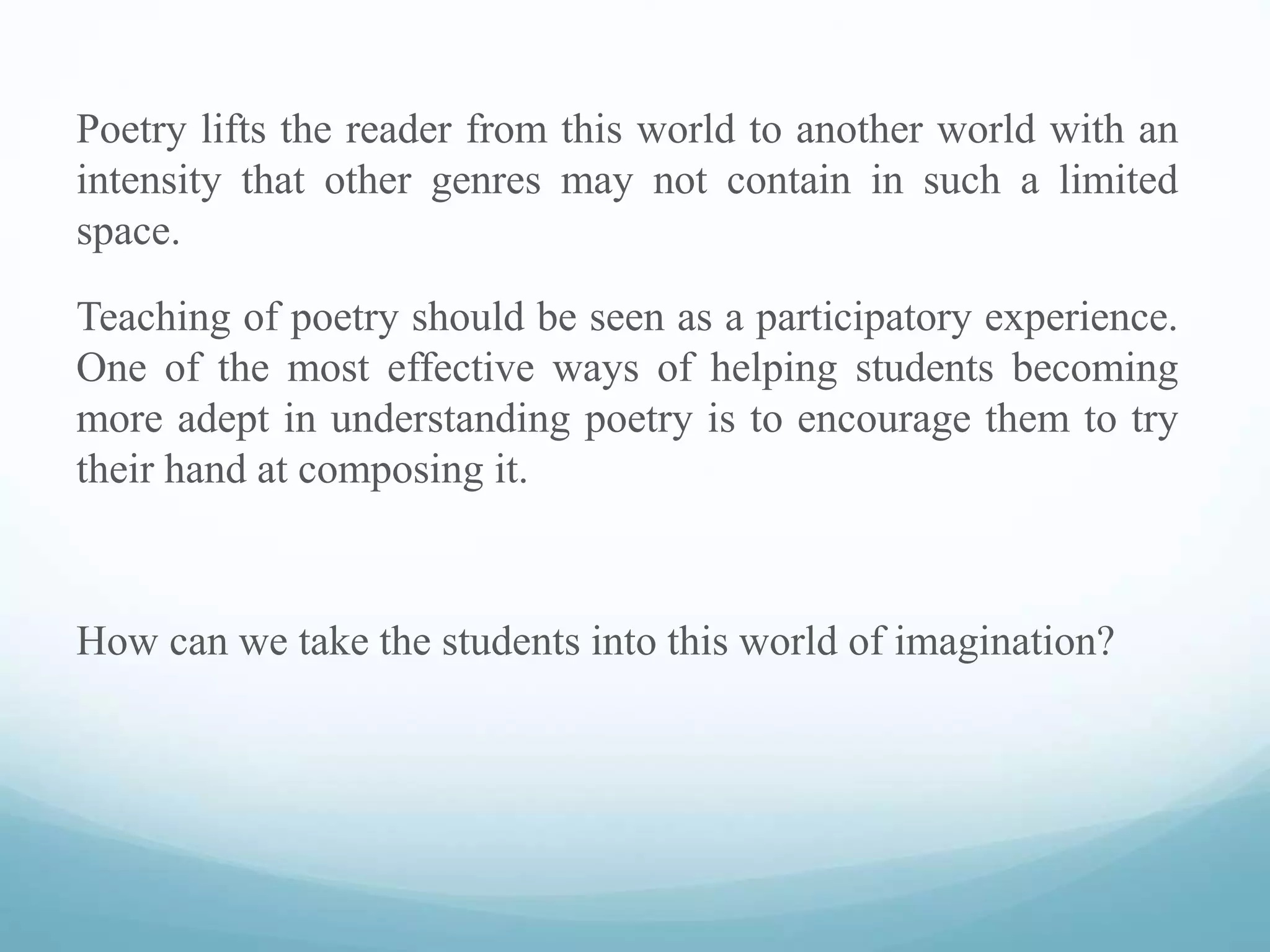 Teaching of Poetry | PPTX