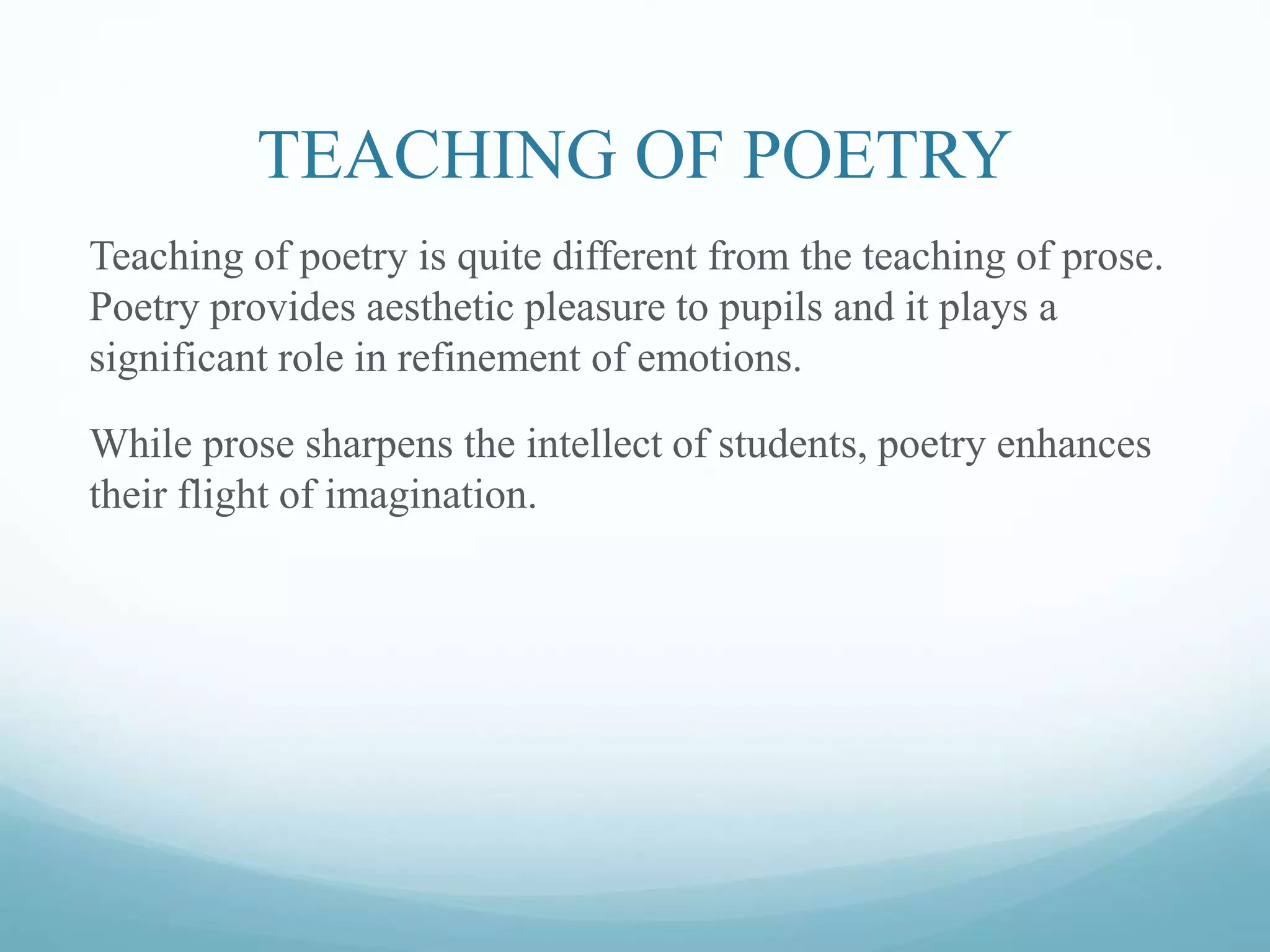 Teaching of Poetry | PPTX