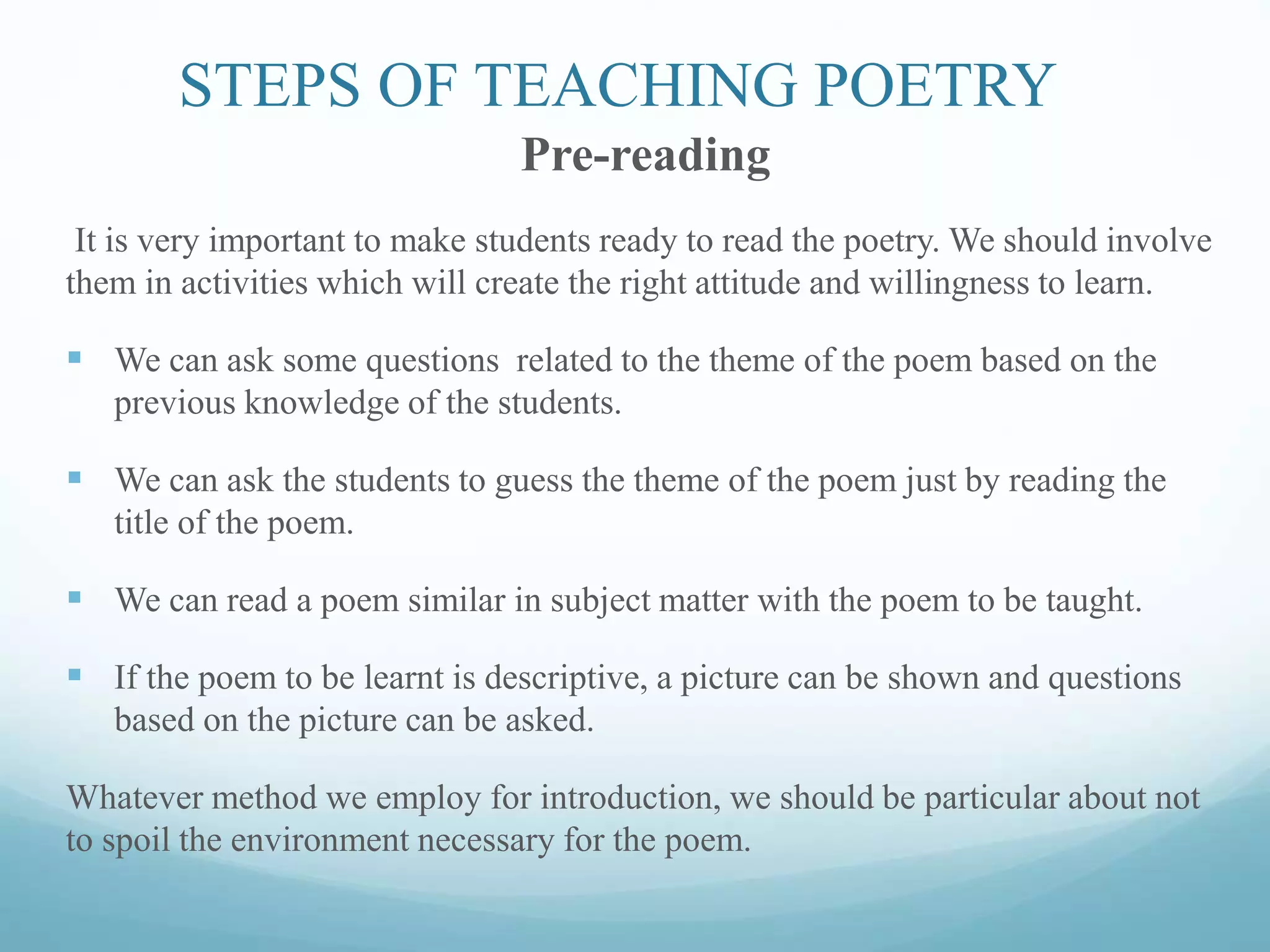 Teaching of Poetry | PPTX