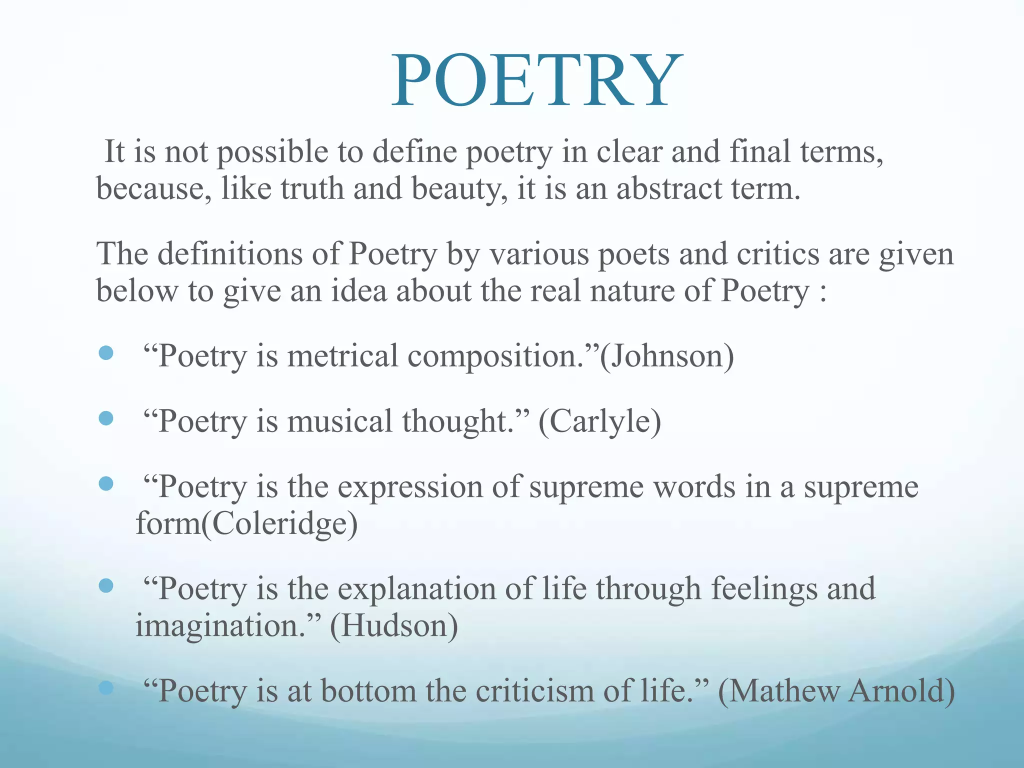 Teaching of Poetry | PPTX