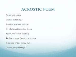 Teaching of Poetry | PPTX