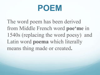 Teaching of Poetry | PPTX