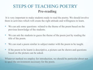 Teaching of Poetry | PPTX