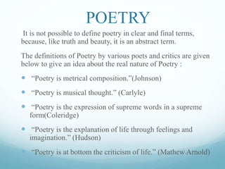 Teaching of Poetry | PPTX