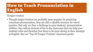 Teaching of pronunciation | PDF