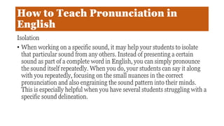 Teaching of pronunciation | PDF