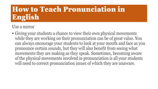 Teaching of pronunciation | PDF