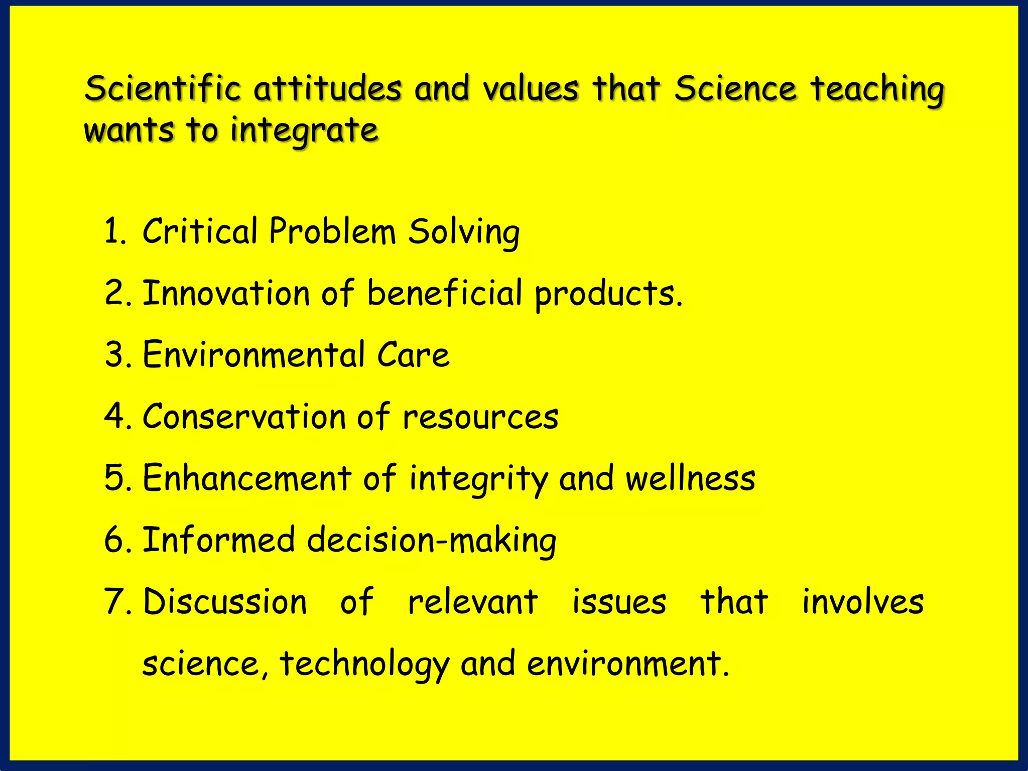 Teaching of science | PPTX