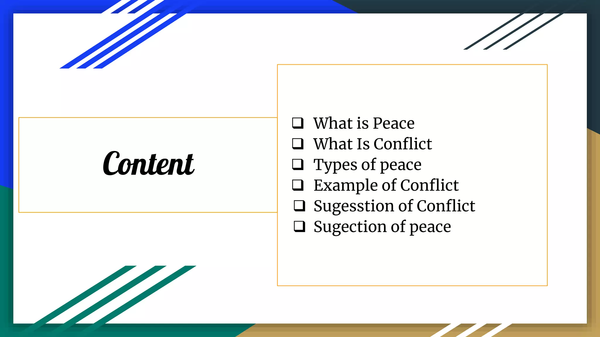 understanding peace and conflict | PPTX