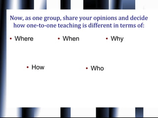 Teaching one to-one | ODP