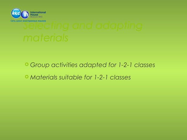 Teaching one to-one | PPT