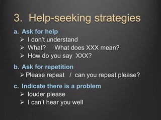 Teaching oral communication strategies | PPTX