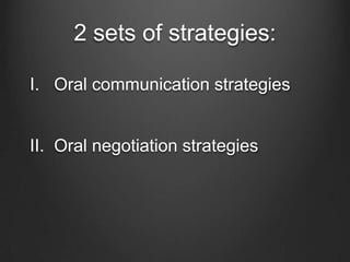Teaching oral communication strategies | PPTX