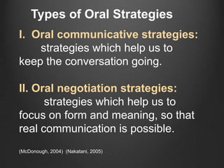 Teaching oral communication strategies | PPTX