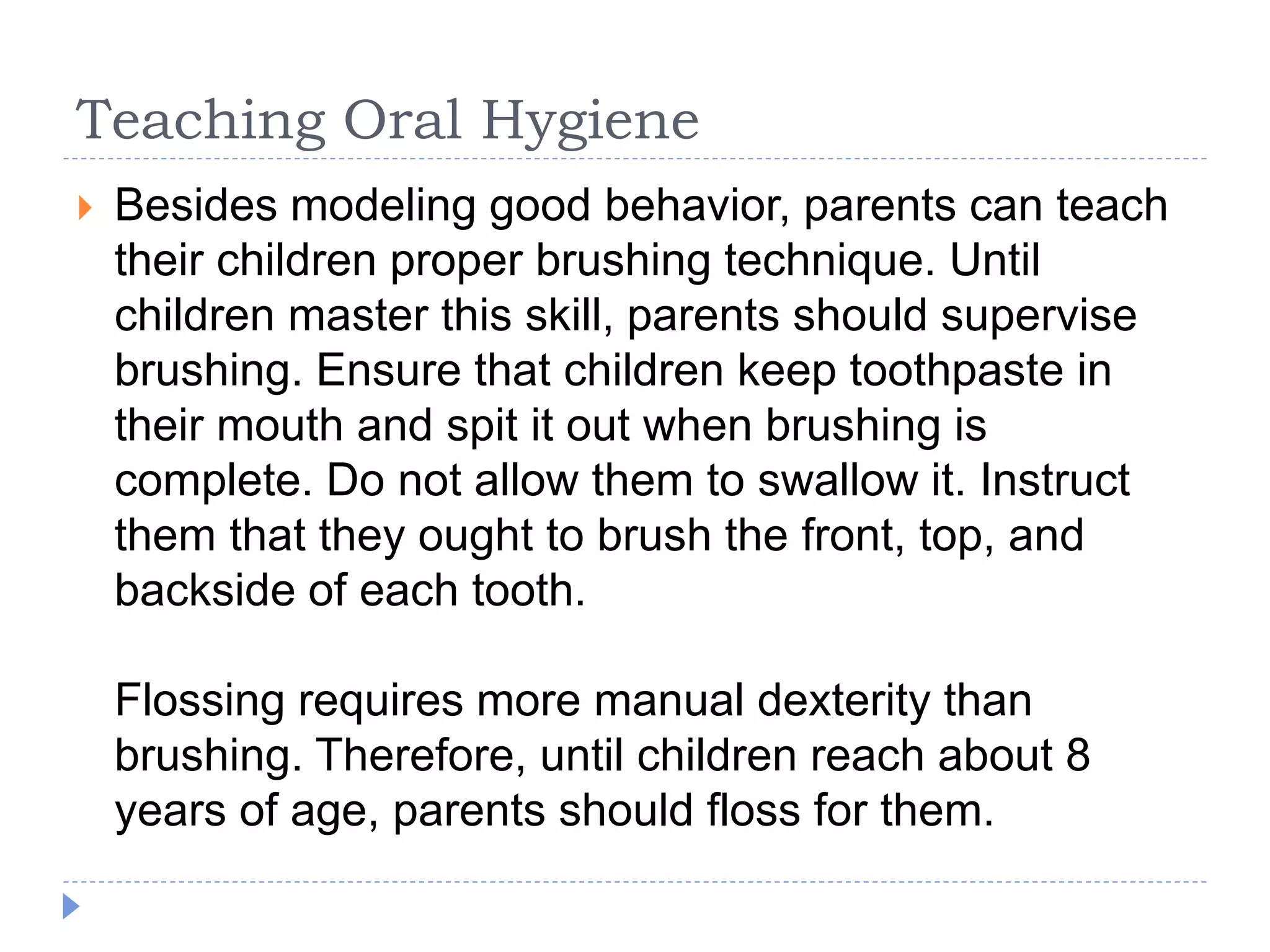 Teaching Oral Hygiene to Children | PPTX