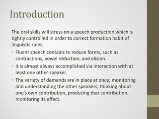 Teaching Oral Skill | PDF