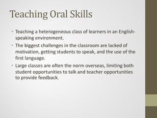 Teaching Oral Skill | PDF