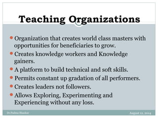 Teaching organisations | PPT