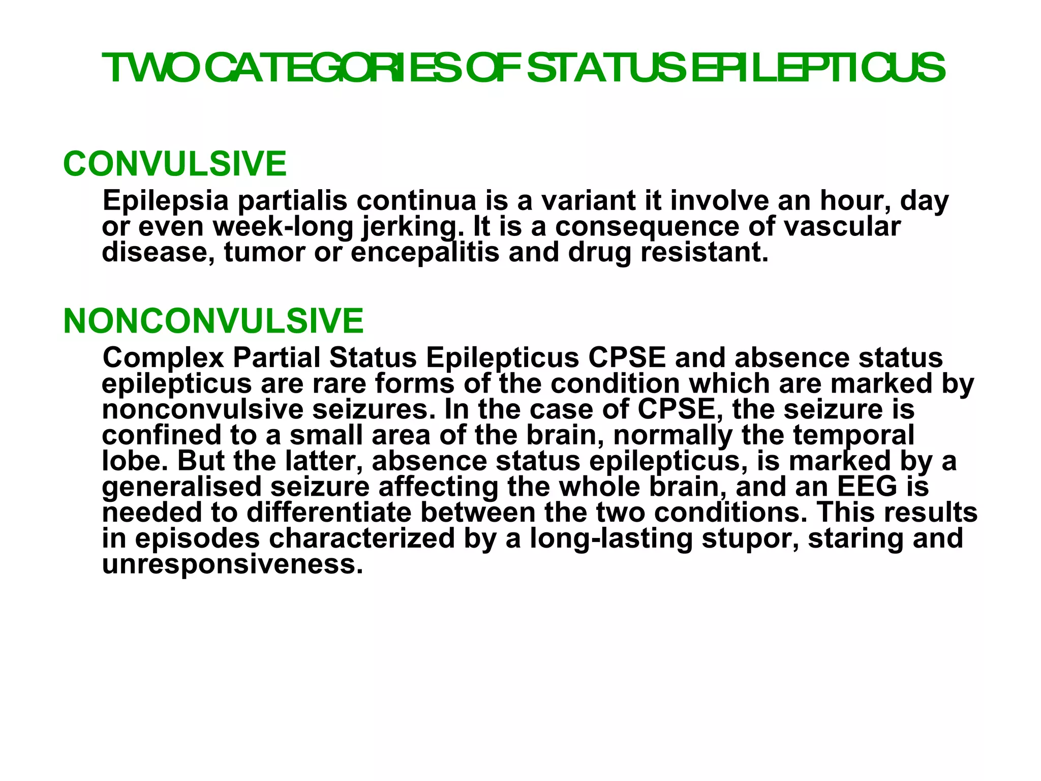 Seizure: Status Epilepticus | PPT