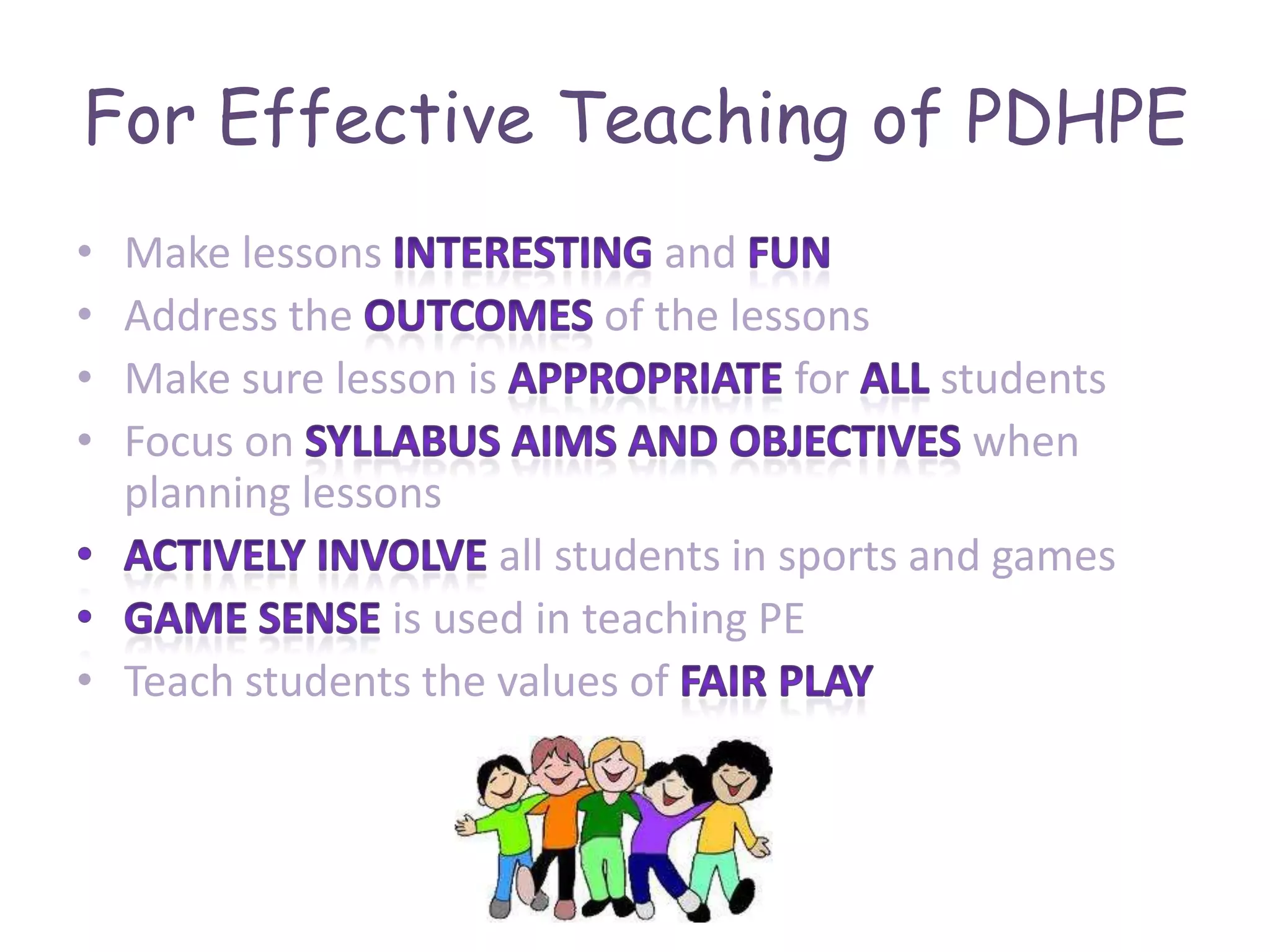 Teaching pdhpe | PPTX | Education