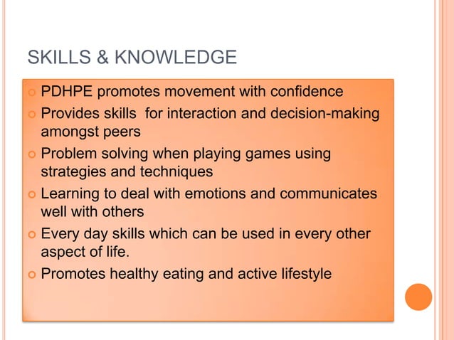 Teaching pdhpe in primary | PPT