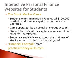 Teaching Financial Literacy in High School | PPT