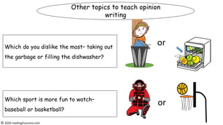 Teaching kids #opinion #writing using a hamburger template - opinion ...