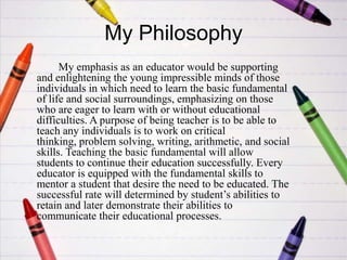 Teaching Philosophy | PPTX