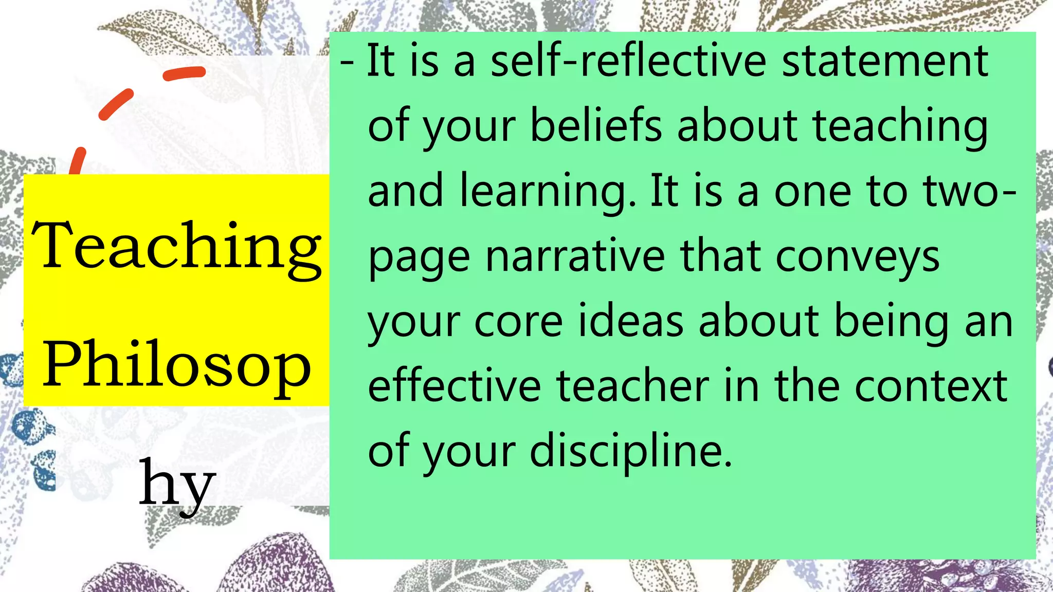 Teaching philosophy | PPTX