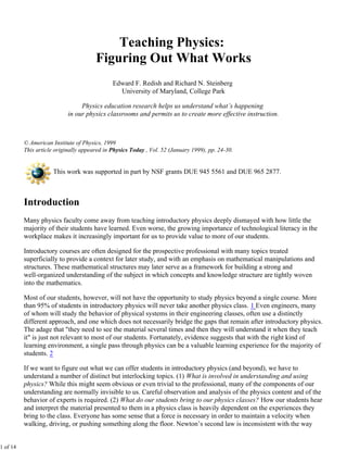 Teaching physics | PDF