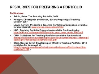 Teaching portfolio | PPTX