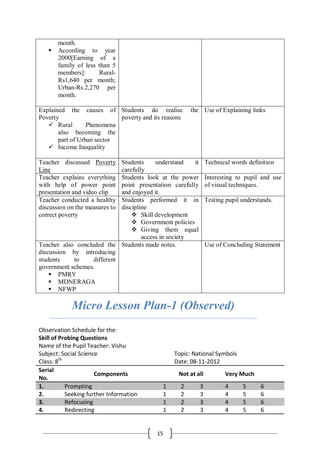 Teaching Practice file for M.Ed. | PDF
