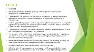 different methods of data collection : Merits and Demerits | PPTX