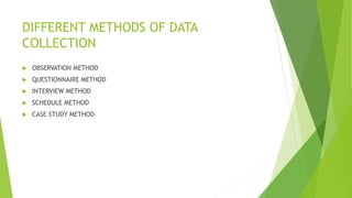 different methods of data collection : Merits and Demerits | PPTX