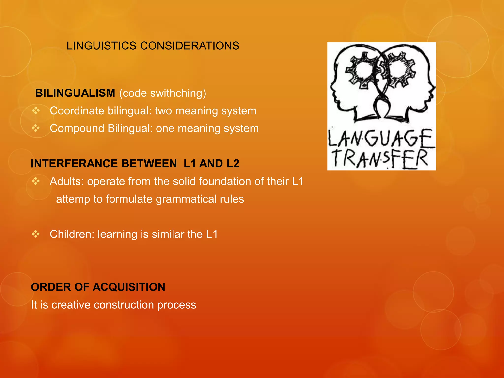 neurological, cognitive, affective and linguistic considerations | PPTX