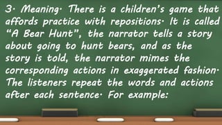 Teaching prepositions | PPTX