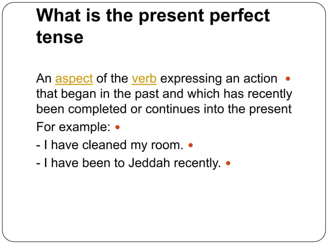 Teaching present perfect tense | PPTX