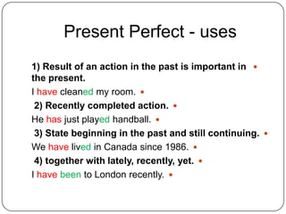 Teaching present perfect tense | PPTX
