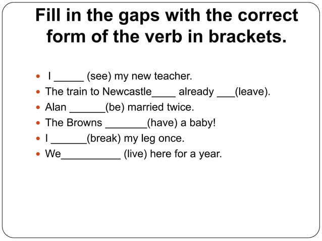 Teaching present perfect tense | PPTX