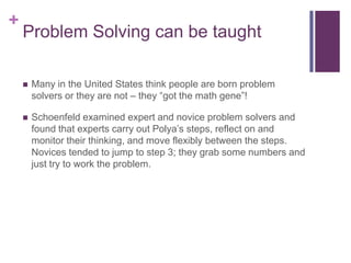 Teaching problem solving | PPTX
