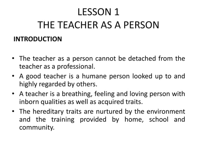 The Teaching Profession (Prof Ed Subject) | PPTX