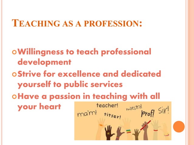 Teaching profession | PPT