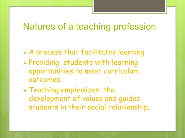 Teaching profession | PPTX