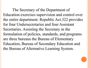 Lesson 5: Organizational Structure of the Department of Education Field ...
